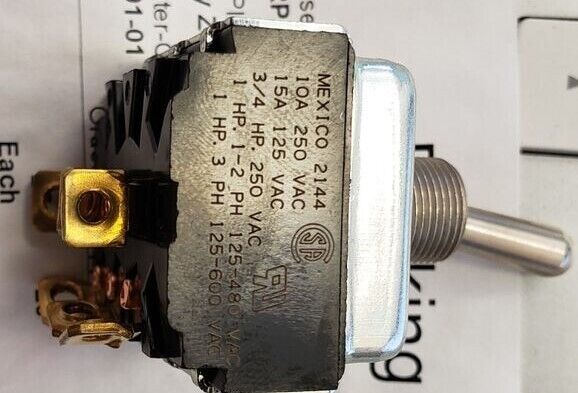 Toggle Switch 2144 10A 250VAC, 15A 125VAC 1,2 Or 3-Phase 1 -3/4HP 15A – Leading Edge Laundry ...