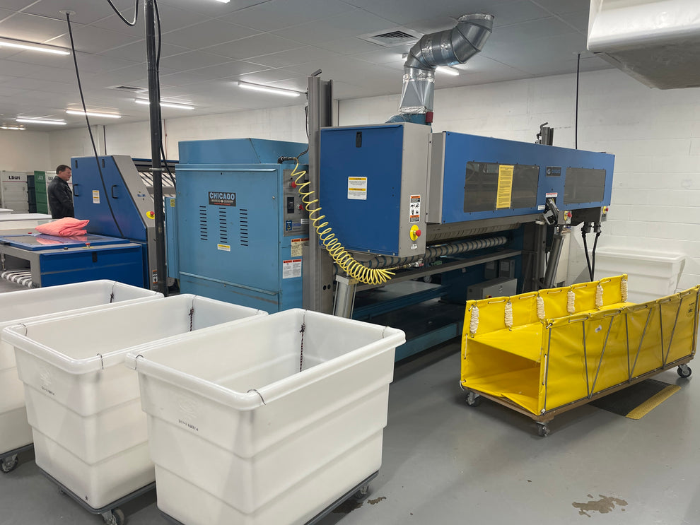 Chicago Ironer GX24-120-R with OPL Feeder – Leading Edge Laundry Equipment